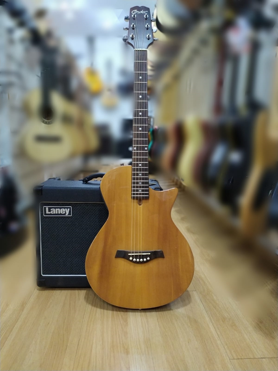 VIOLÃO CONDOR CFS-90 AÇO FLAT MACIÇO ELETRICO NATURAL - VIOLÃO CONDOR ...