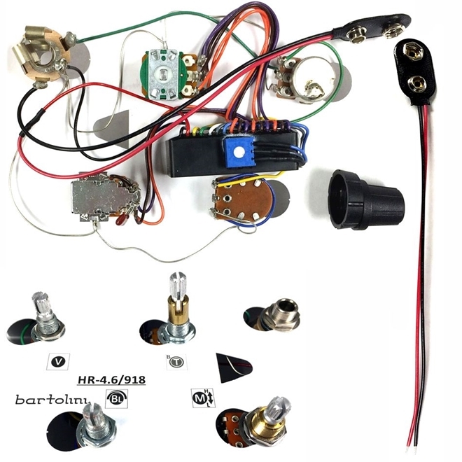 CIRCUITO BARTOLINI HR4.6/918 4 POTS (VOL/BAL/BASS+TREBLE/MID+PUSHPULL ...