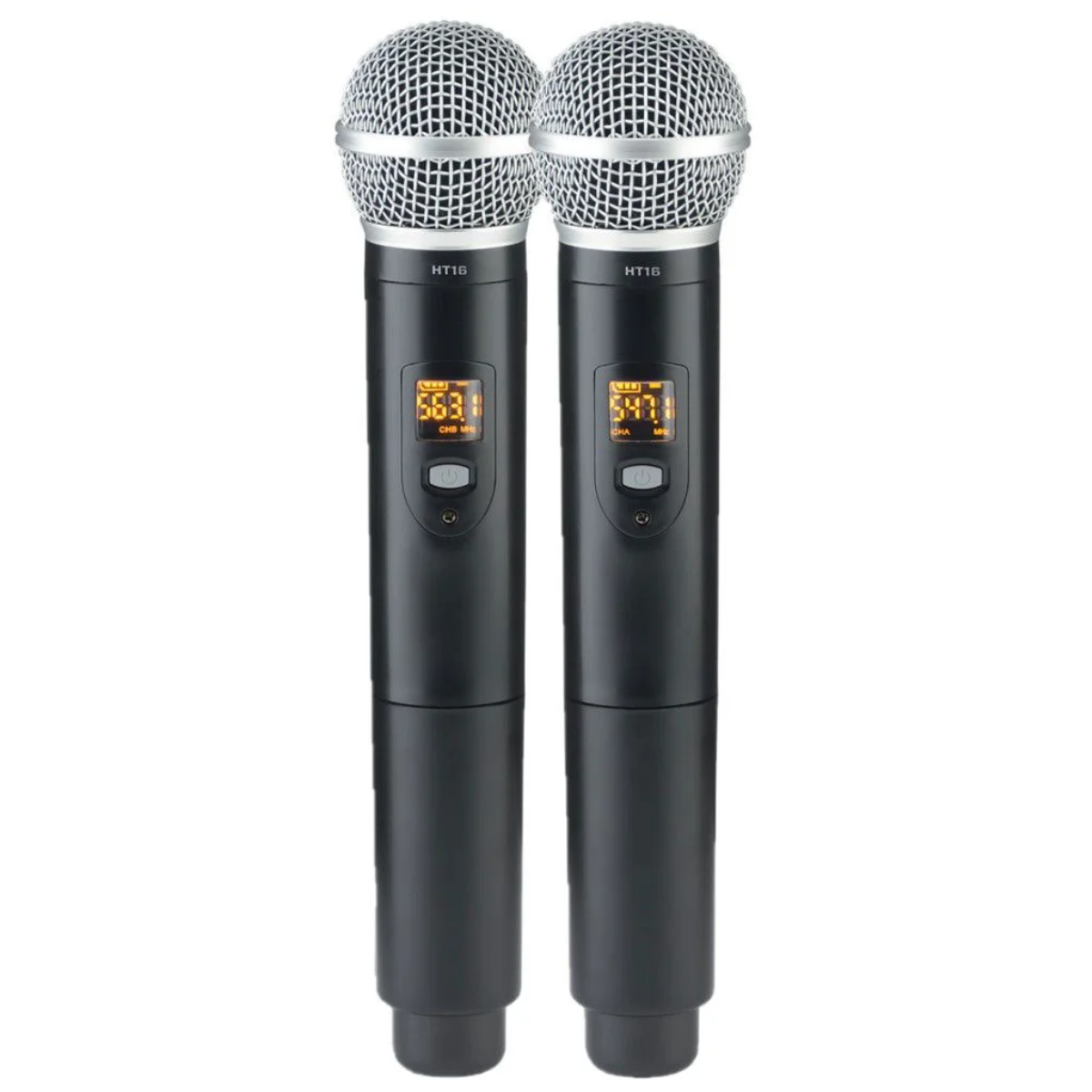 MICROFONE VOKAL DVS100DM S/ FIO UHF DIGITAL 32 CANAIS DUPLO BASTÃO ...