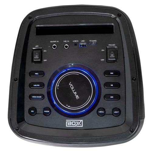 CAIXA DE SOM BOXX BPP 280 500W BLUETOOTH C/ LED BATERIA USB/SD/FM ...