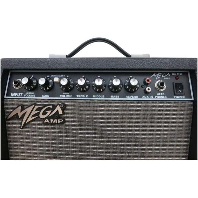 AMPLIFICADOR MEGA GX-15R P/ GUITARRA 15W C/ REVERB - AMPLIFICADOR MEGA ...