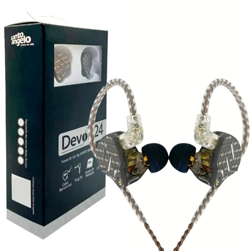 FONE DE OUVIDO SANTO ANGELO DEVON 24 IN EAR HIBRIDO PROFISSIONAL - FONE DE OUVIDO SANTO ANGELO ...