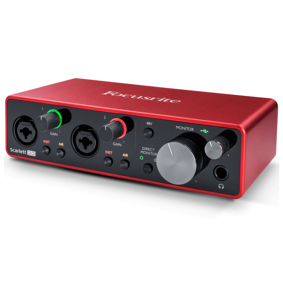 PLACA DE AUDIO FOCUSRITE SCARLETT 2I2 2 CANAIS USB 3ª GERAÇÃO - PLACA ...