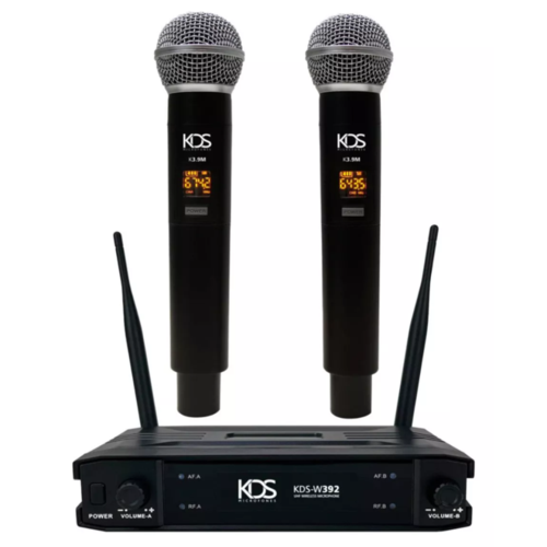 MICROFONE KADOSH KDS-W 392M S/ FIO UHF 50 CANAIS DUPLO BASTÃO - MICROFONE KADOSH KDS-W 392M S ...